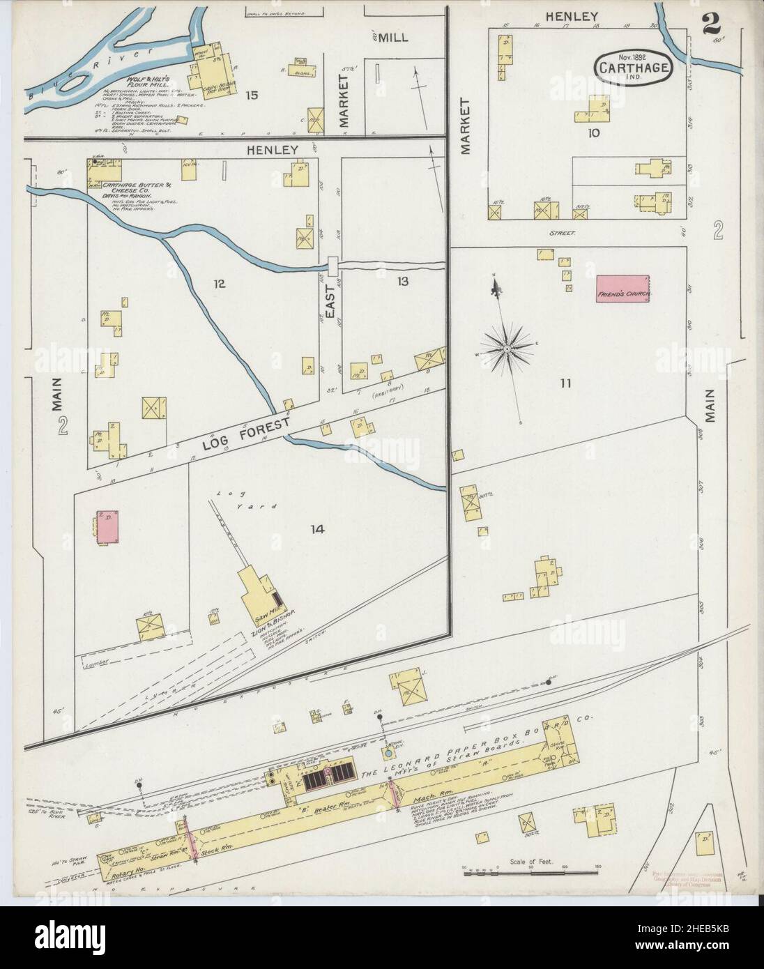 Rush county map hi-res stock photography and images - Alamy