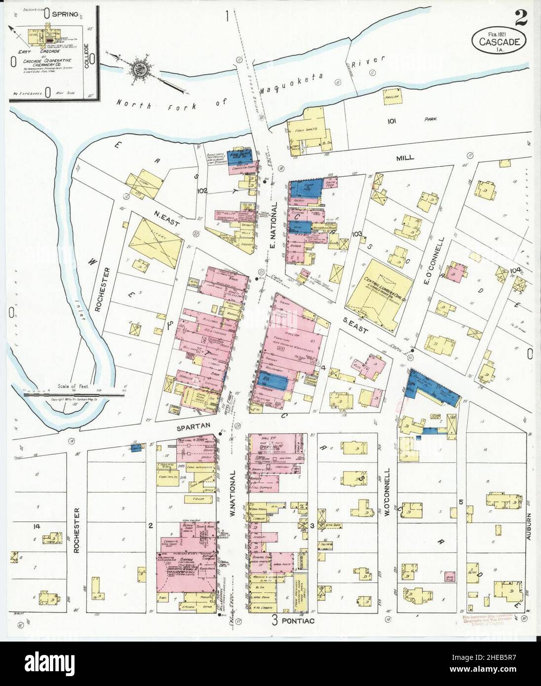 Map of cascade hi-res stock photography and images - Alamy