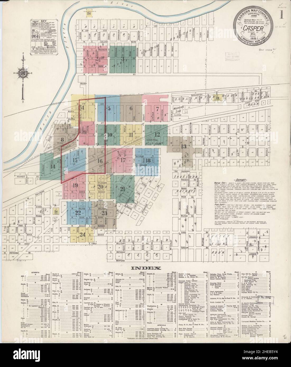 Map of natrona hi-res stock photography and images - Alamy