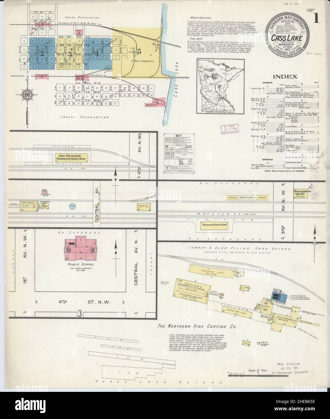 Cass lake map hi-res stock photography and images - Alamy