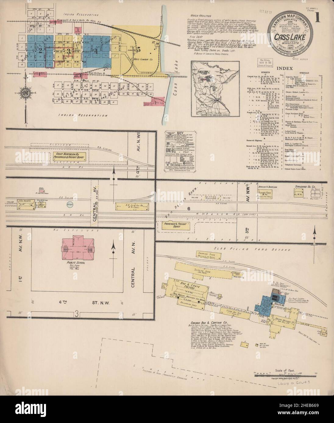 Map of cass lake hi-res stock photography and images - Alamy