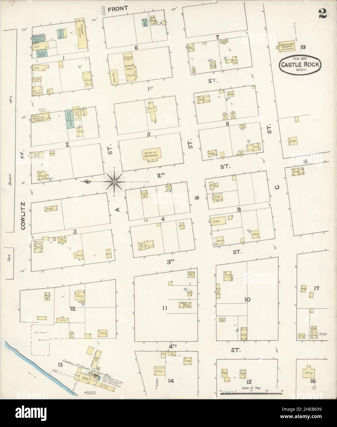 Map of castle rock washington hi-res stock photography and images - Alamy