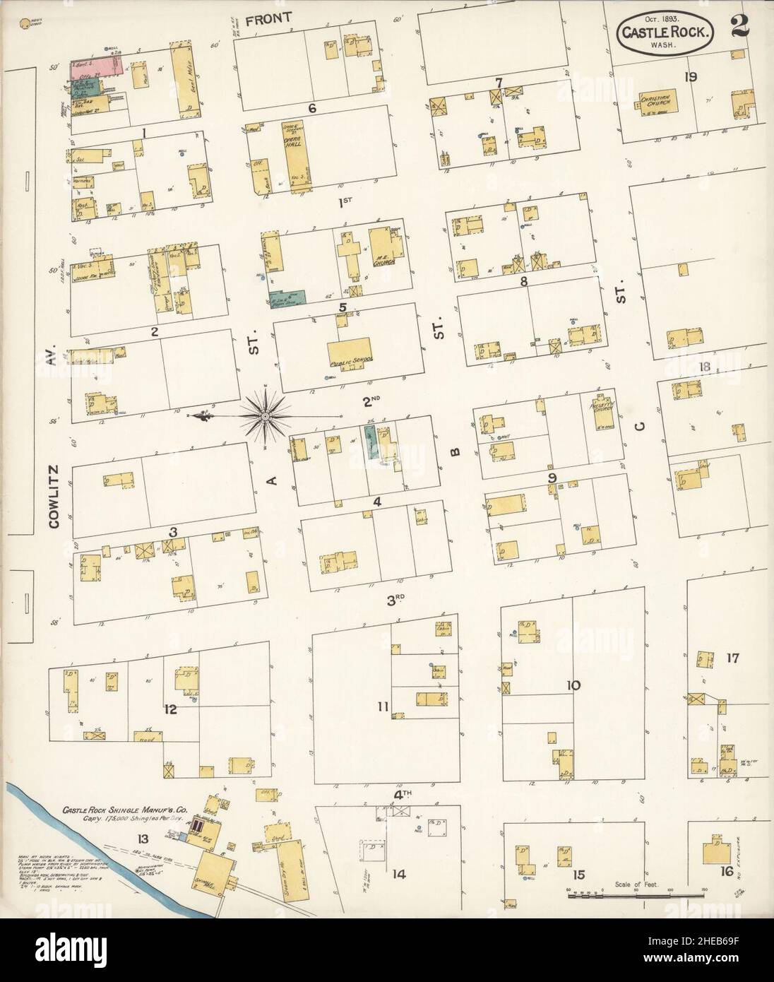 Map of castle rock washington hi-res stock photography and images - Alamy