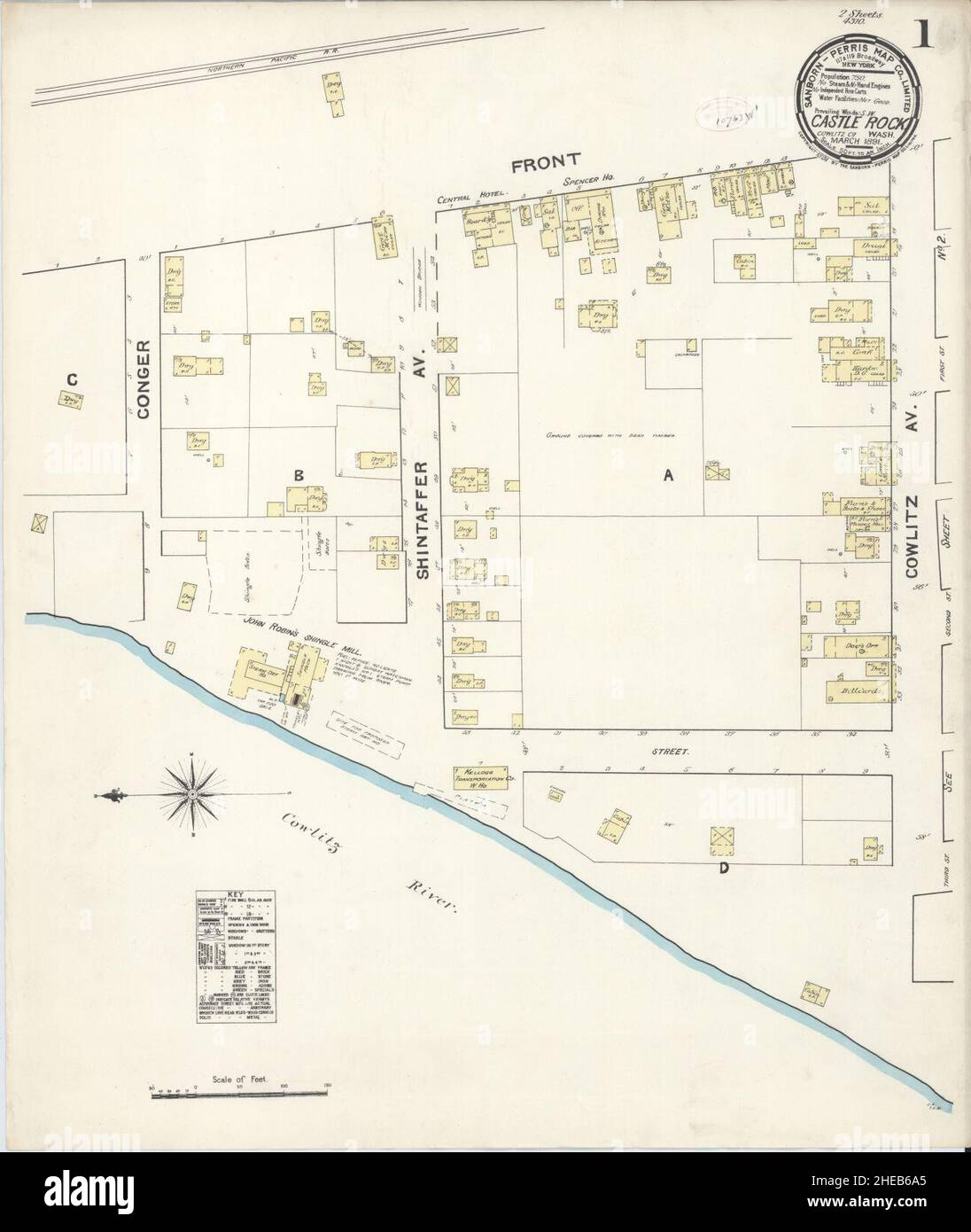 Map of castle rock washington hi-res stock photography and images - Alamy
