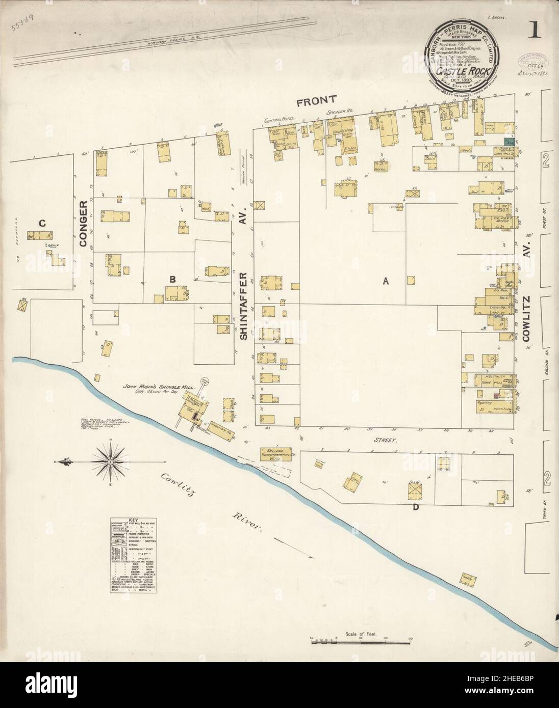 Cowlitz county map hi-res stock photography and images - Alamy