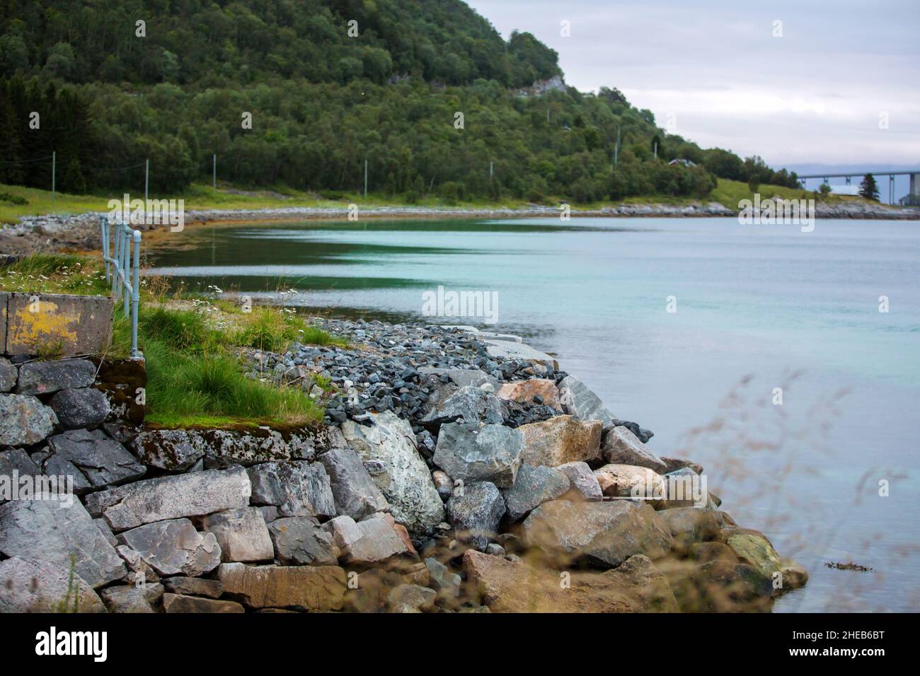 Beautiful landscape in Norway with fjords, trees Stock Photo - Alamy