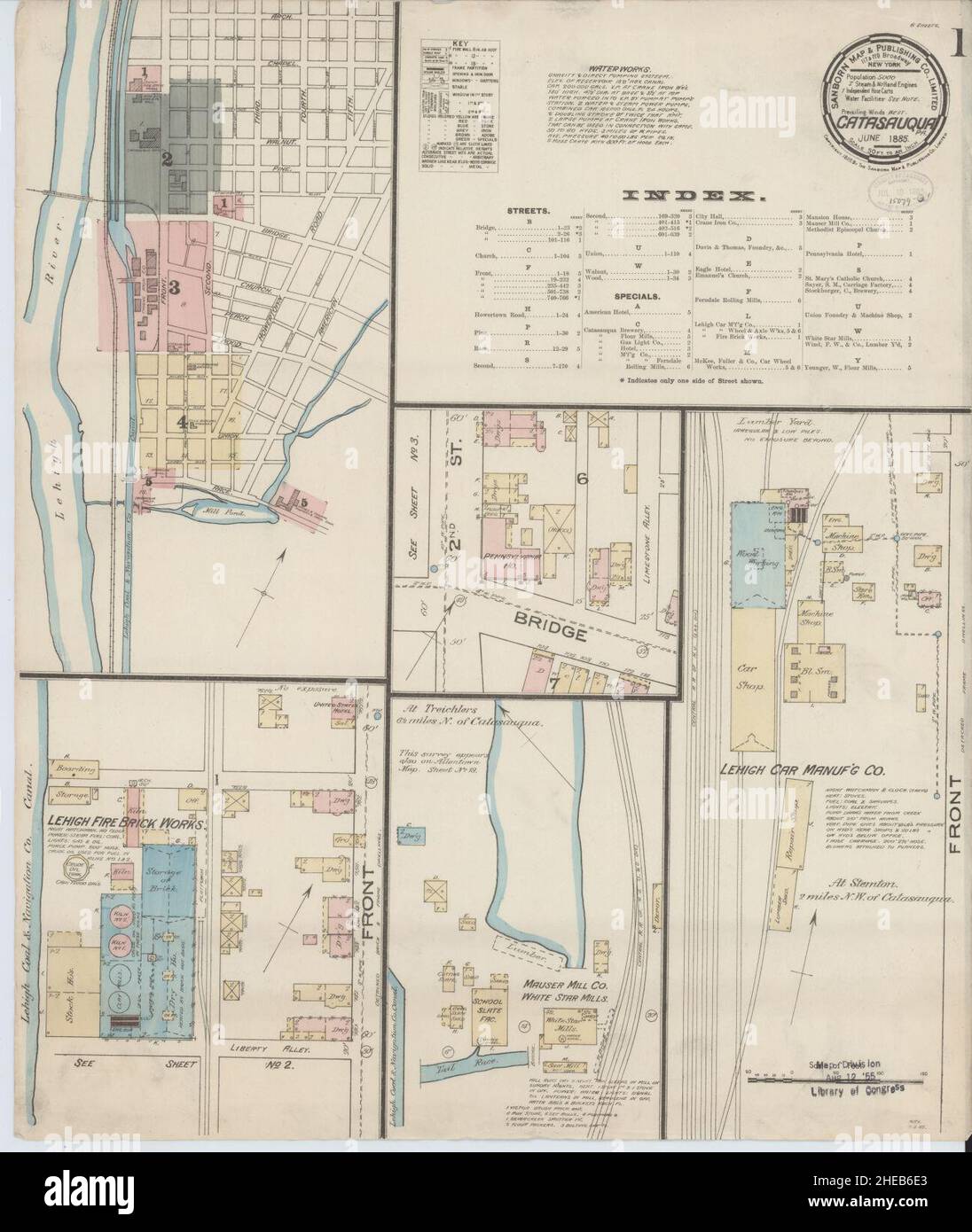 Sanborn Fire Insurance Map from Catasauqua, Lehigh County, Pennsylvania ...