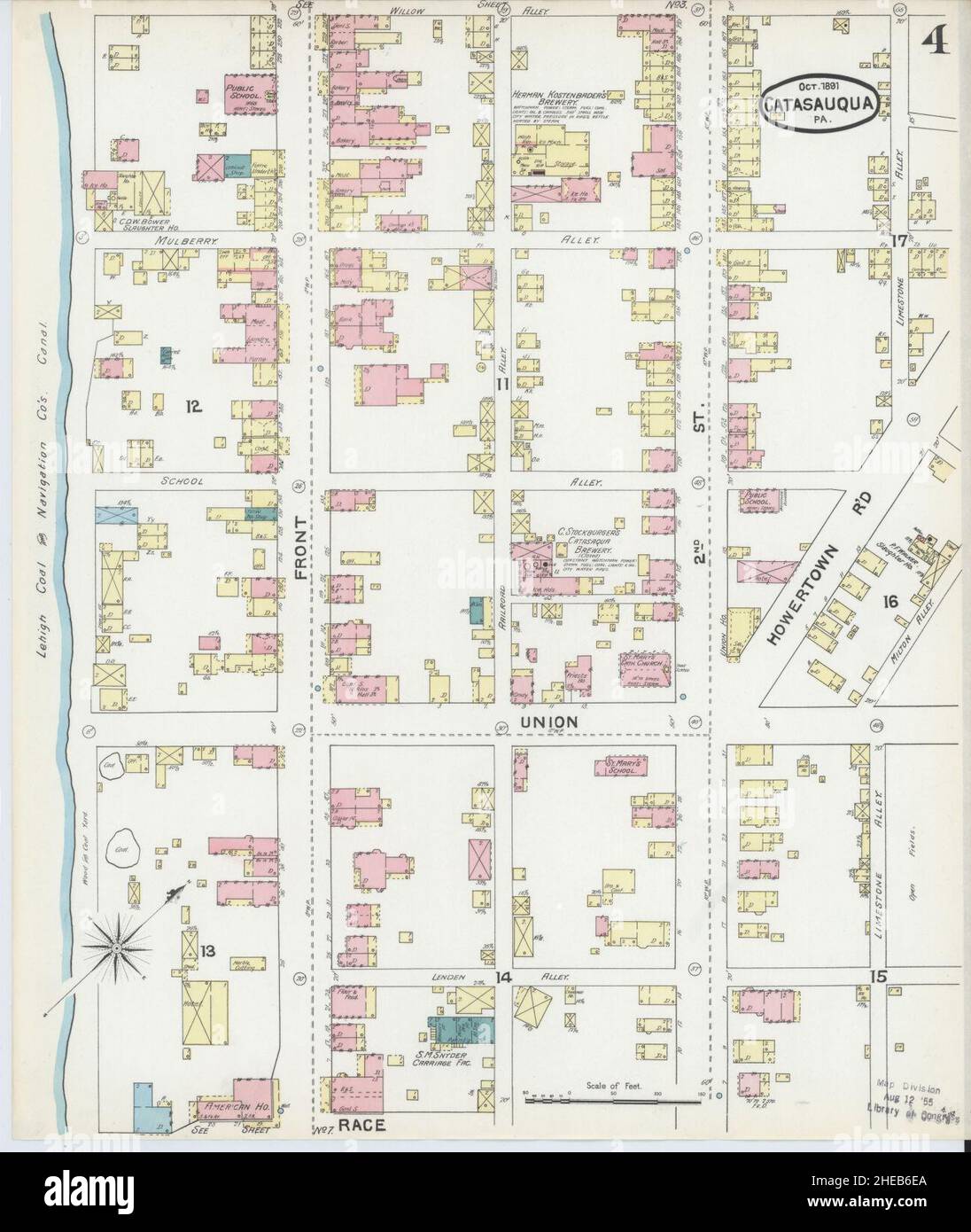 Sanborn Fire Insurance Map from Catasauqua, Lehigh County, Pennsylvania ...