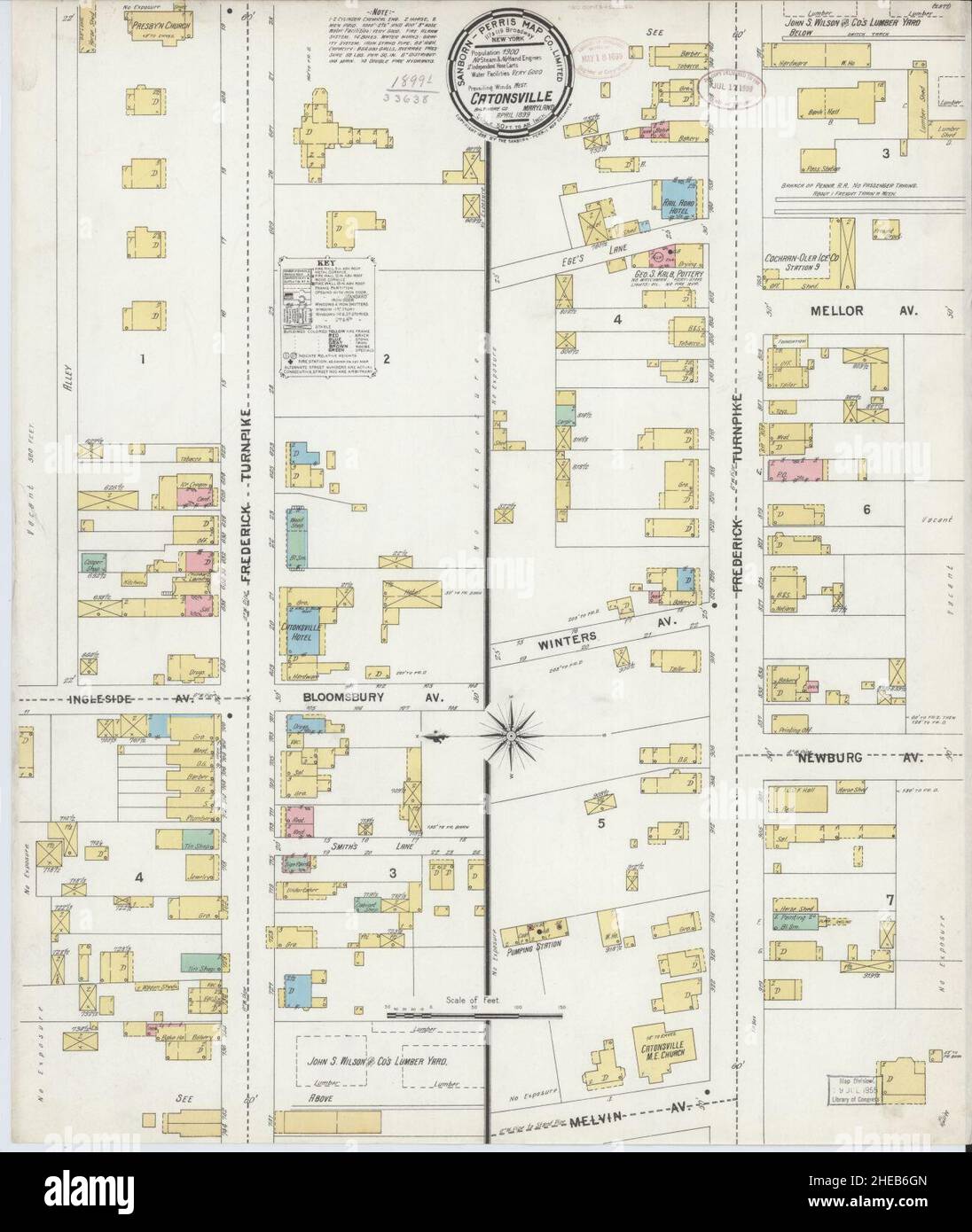 Sanborn Fire Insurance Map from Catonsville, Baltimore County, Maryland ...