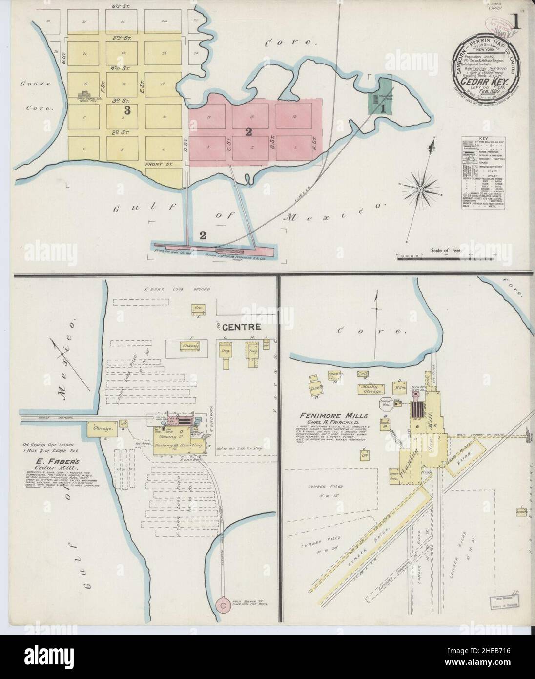 Cedar key map hi-res stock photography and images - Alamy