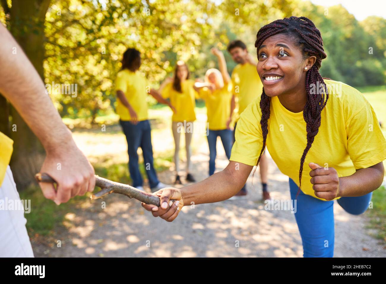 Relay race handing over hi-res stock photography and images - Alamy