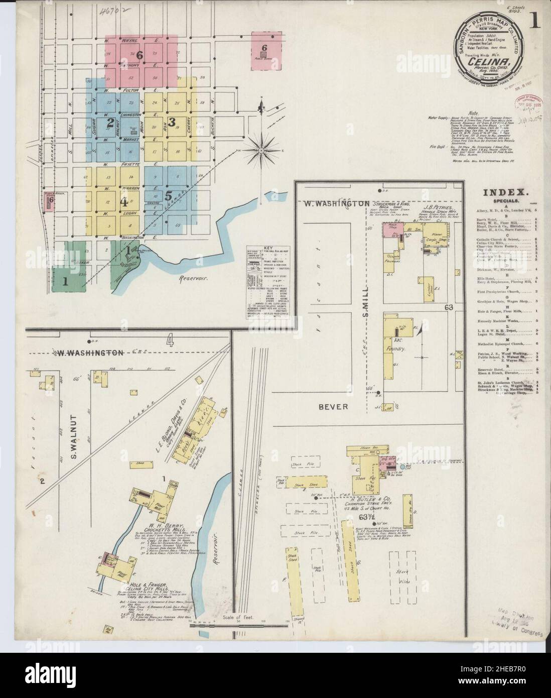 Map of celina ohio hi-res stock photography and images - Alamy