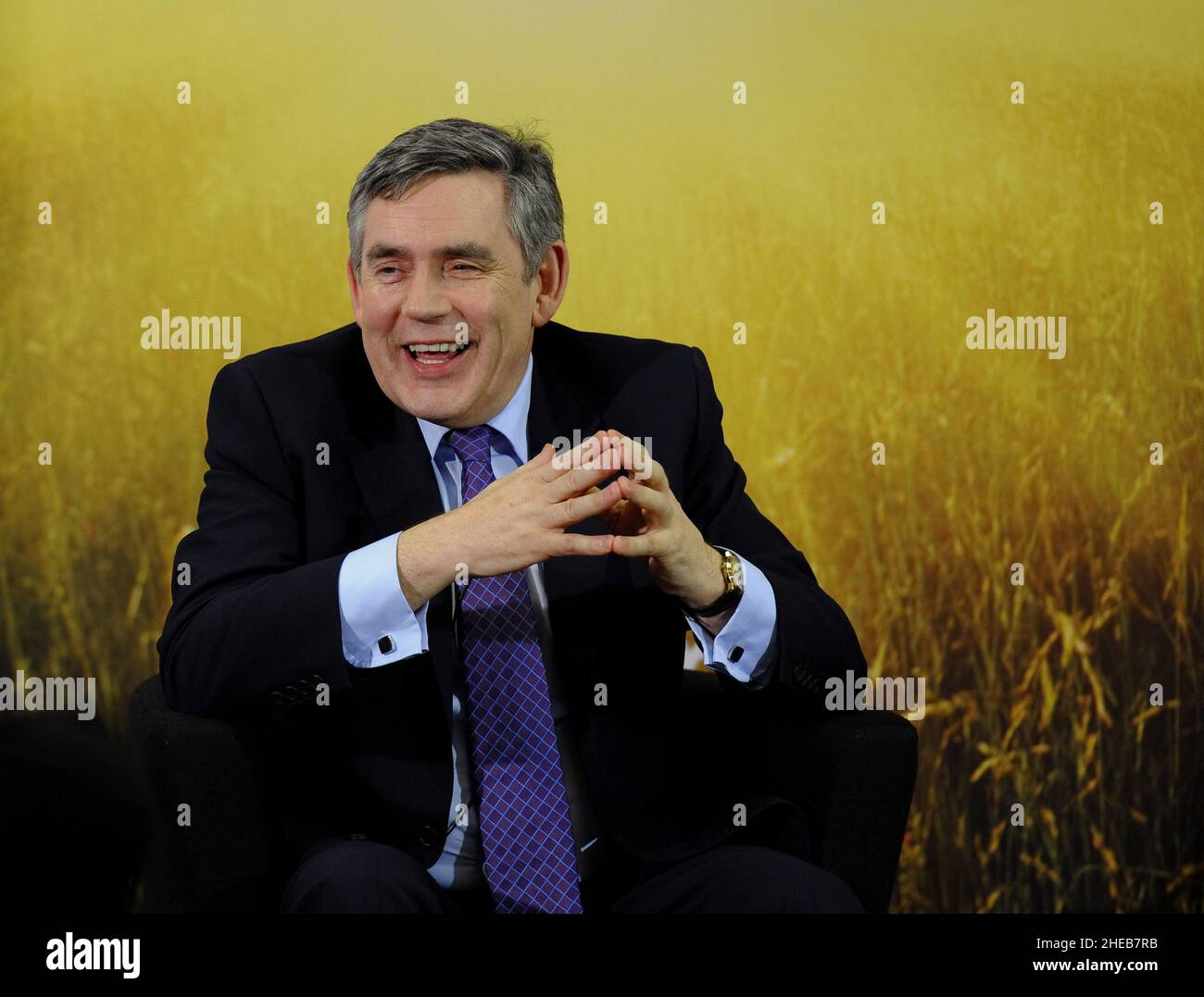 Gordon brown smiling portrait hi-res stock photography and images - Alamy