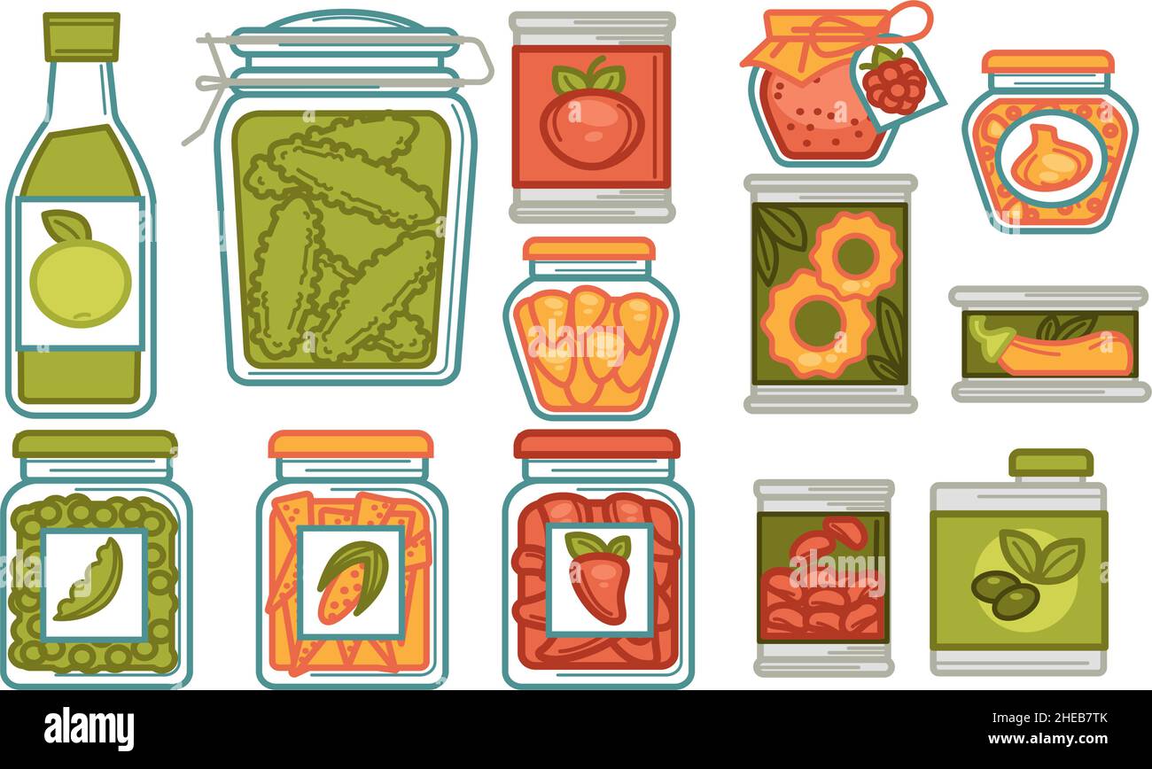 Homemade tasty pickled cucumber Stock Vector Images - Alamy