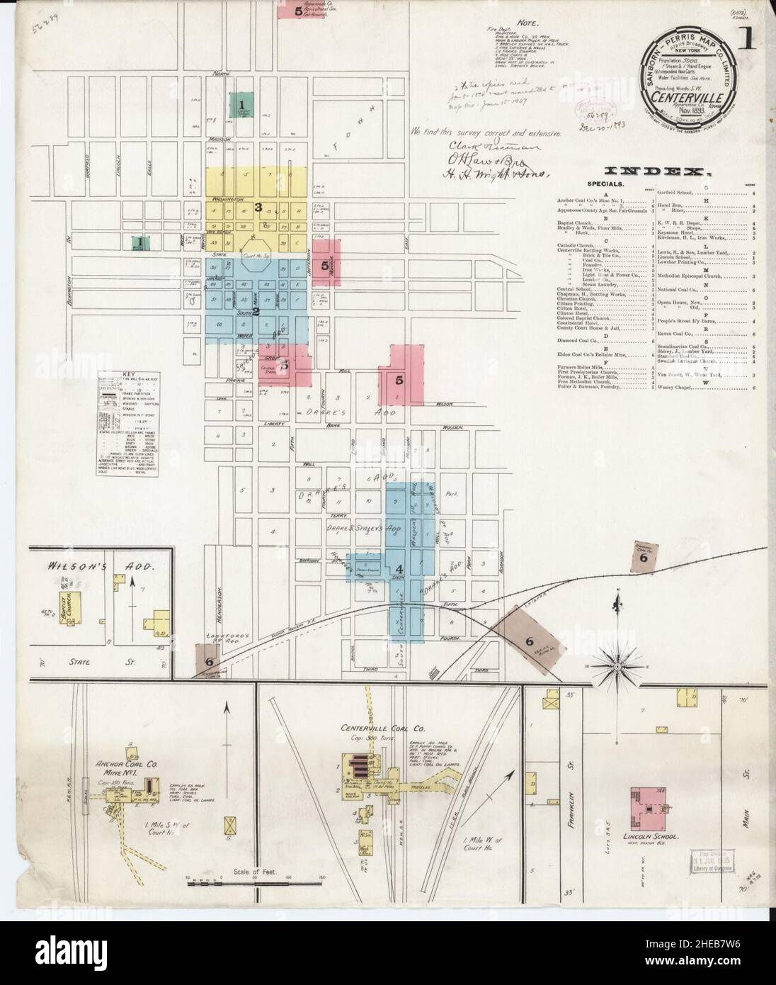 Sanborn Fire Insurance Map from Centerville, Appanoose County, Iowa ...