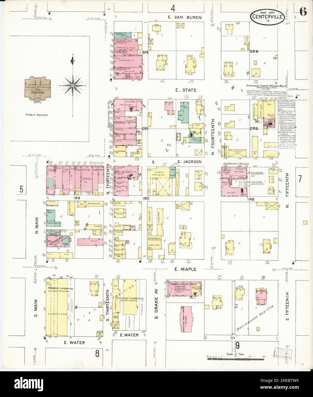 Sanborn Fire Insurance Map from Centerville, Appanoose County, Iowa ...