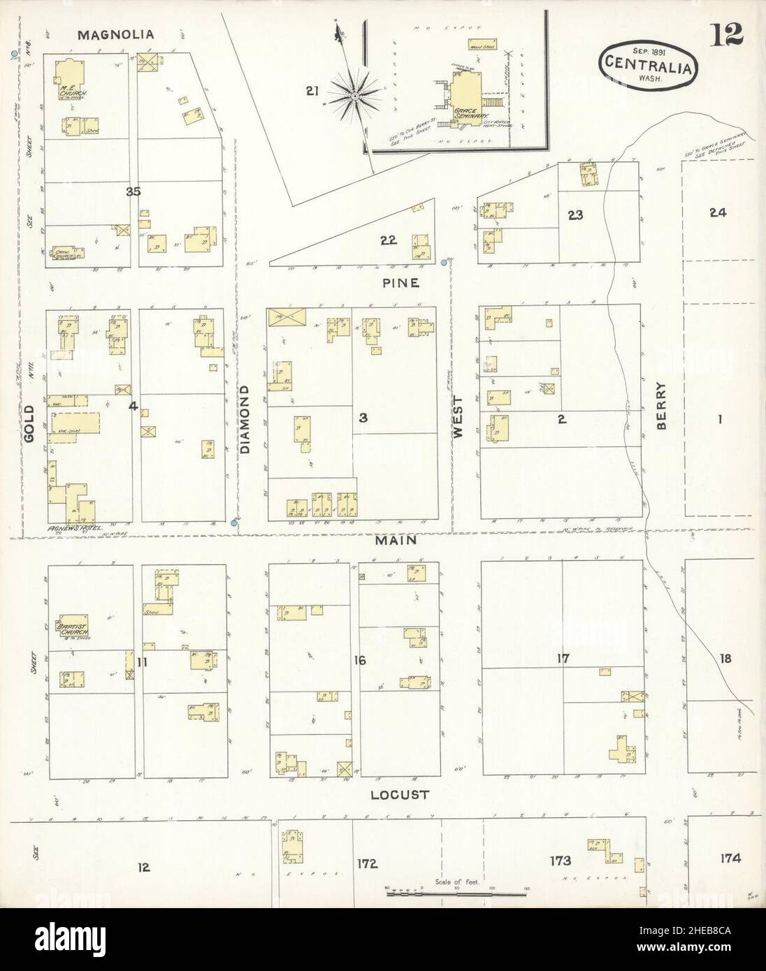 Centralia washington map hi-res stock photography and images - Alamy