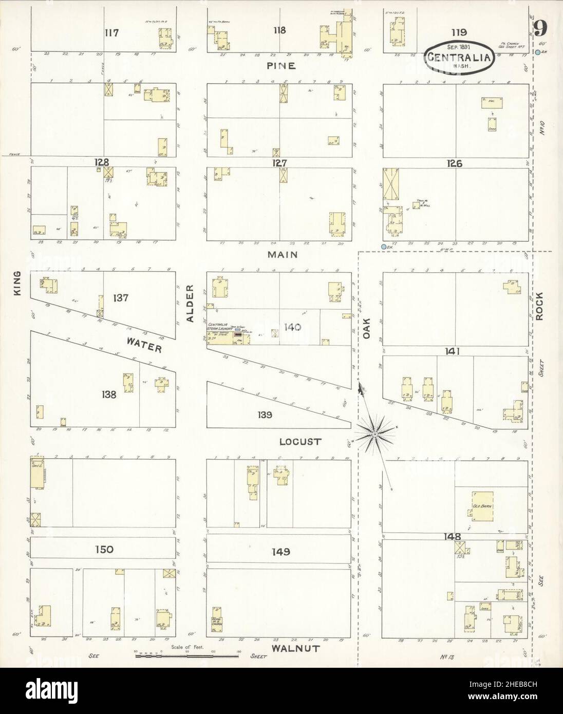 Centralia washington map hi-res stock photography and images - Alamy