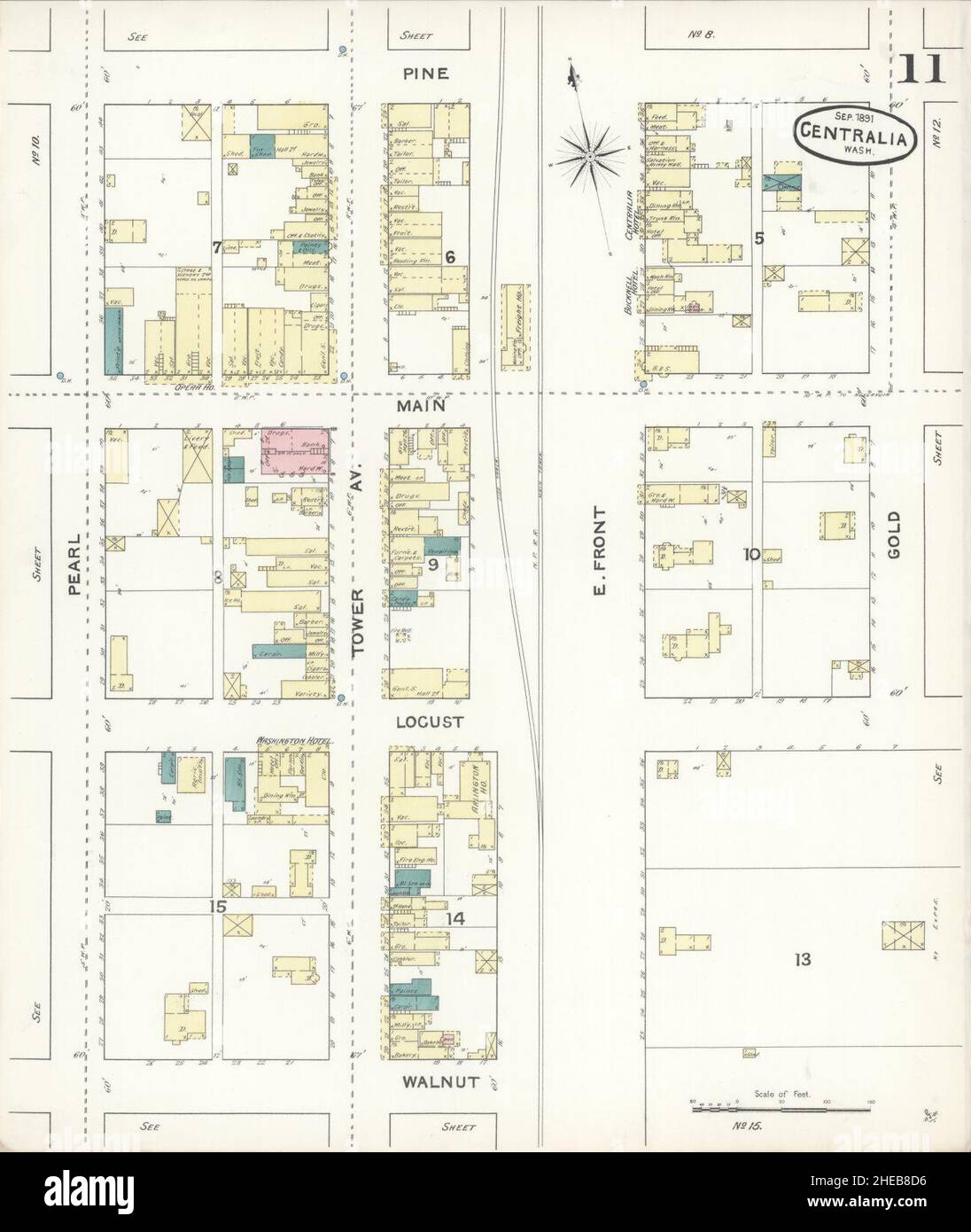Centralia washington map hi-res stock photography and images - Alamy