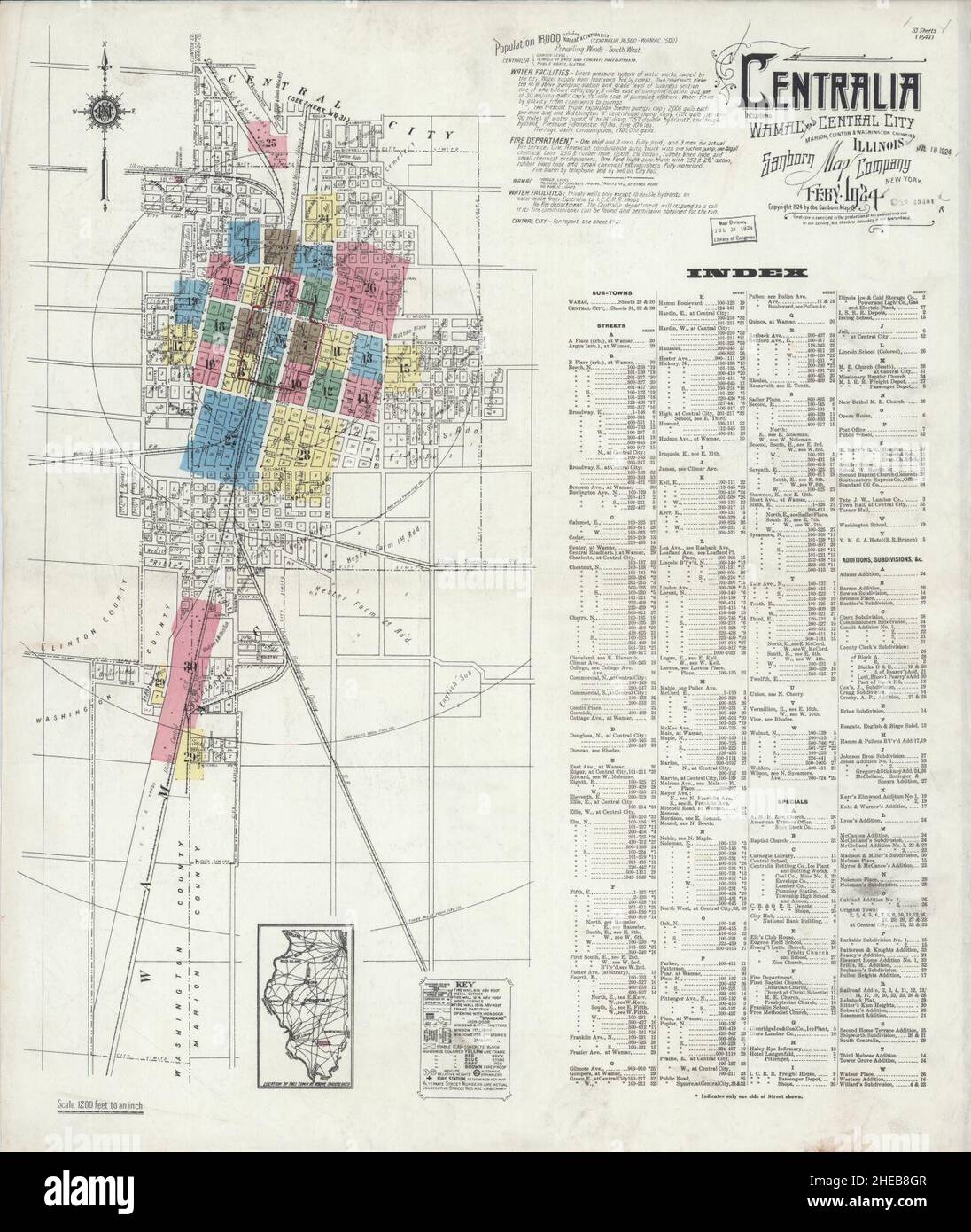 Centralia washington map hi-res stock photography and images - Alamy