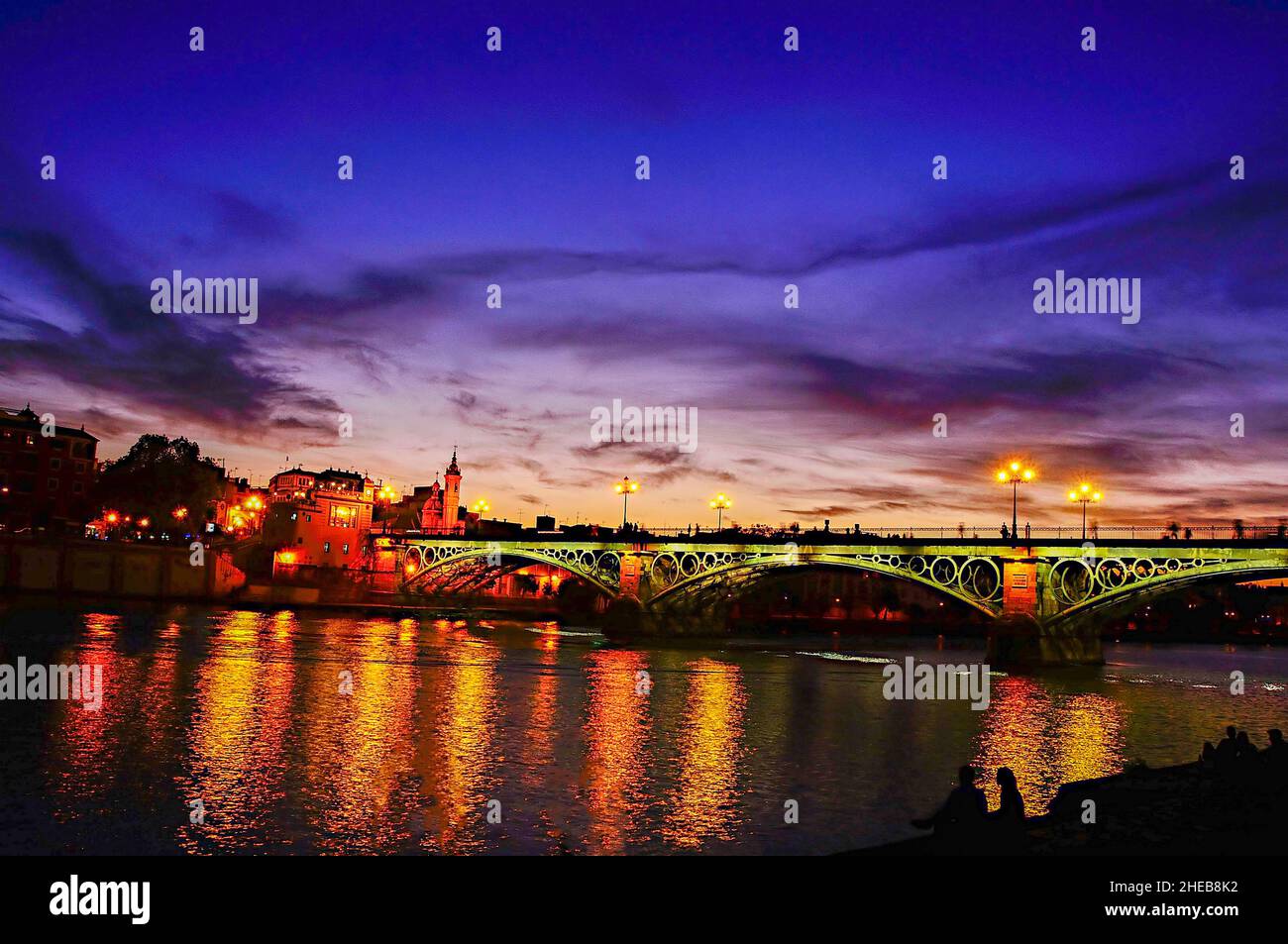 Seville night view hi-res stock photography and images - Alamy