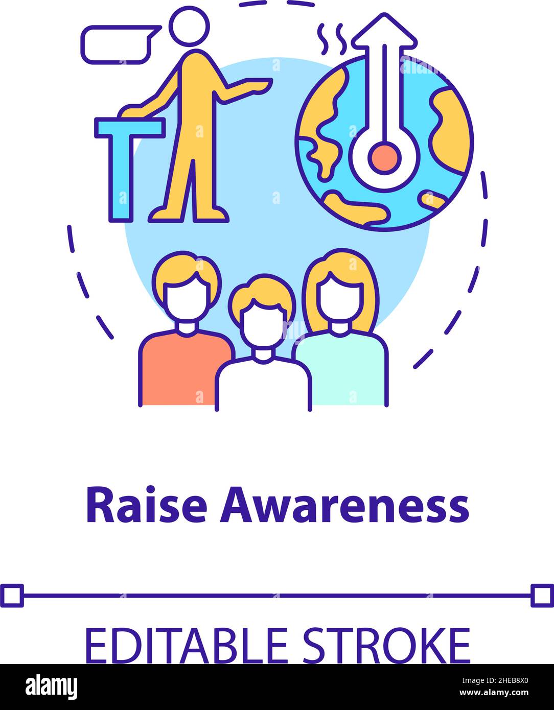 Raise awareness concept icon Stock Vector Image & Art - Alamy