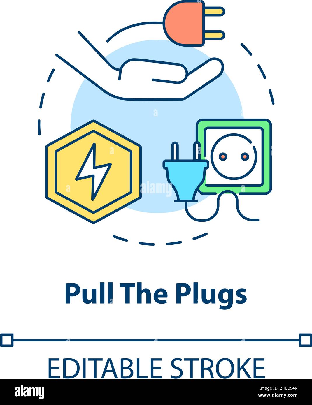 Pull plugs concept icon Stock Vector Image & Art - Alamy