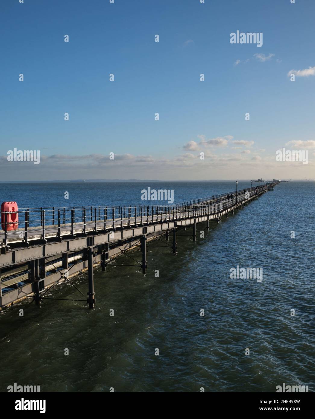 Southend pier stretching out into the Thames estuary Stock Photo - Alamy