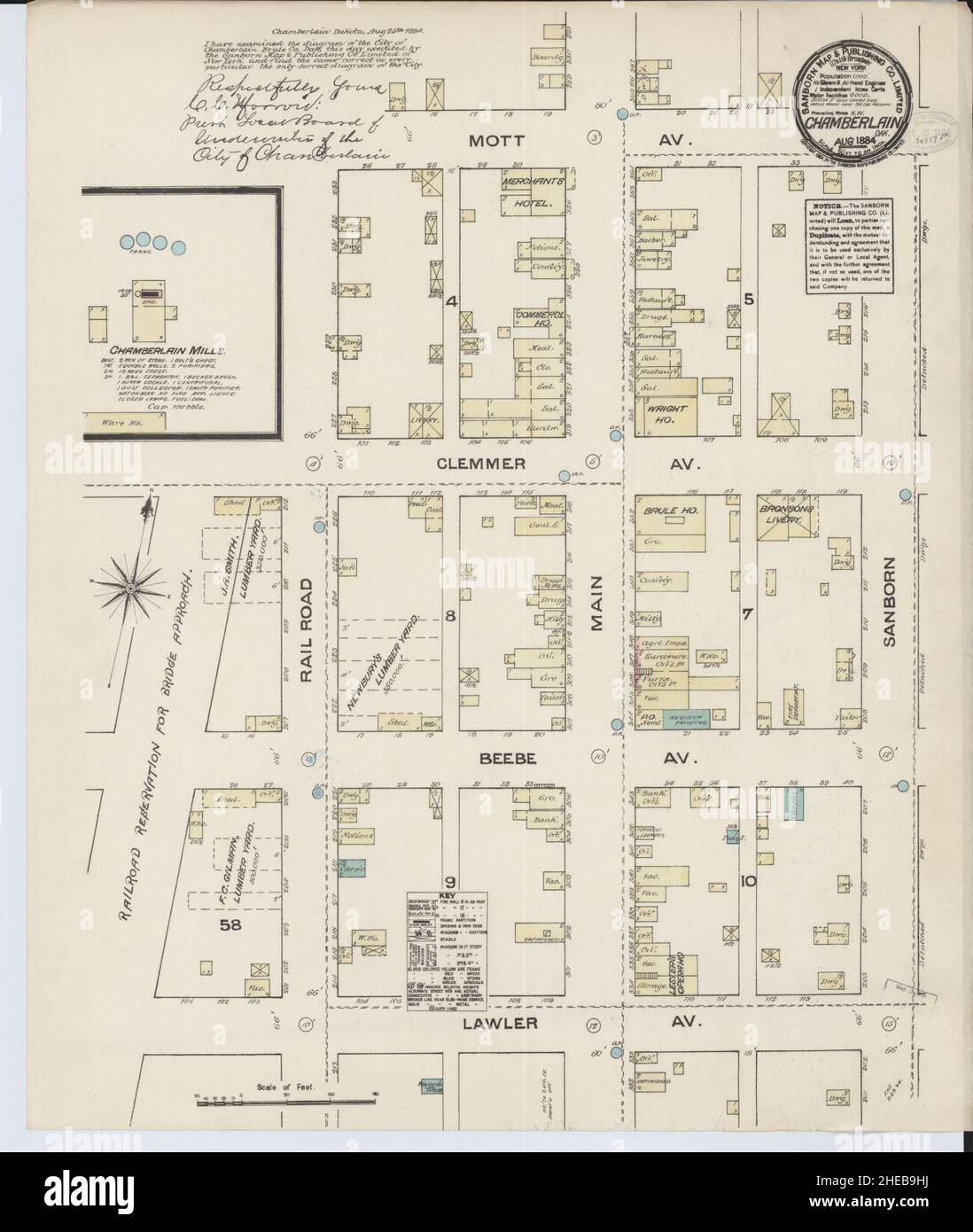 Chamberlain south dakota map hi-res stock photography and images - Alamy