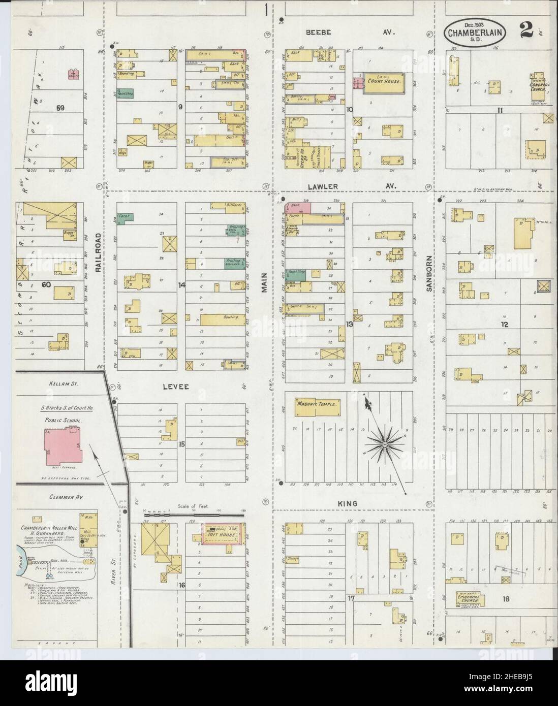 Chamberlain south dakota map hi-res stock photography and images - Alamy