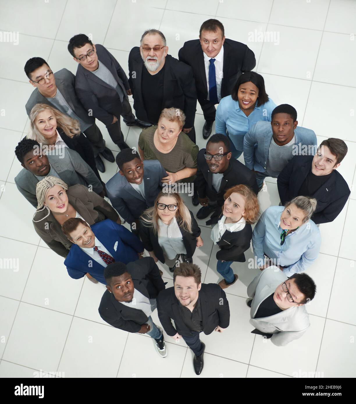 top view.business team at an informal meeting Stock Photo - Alamy