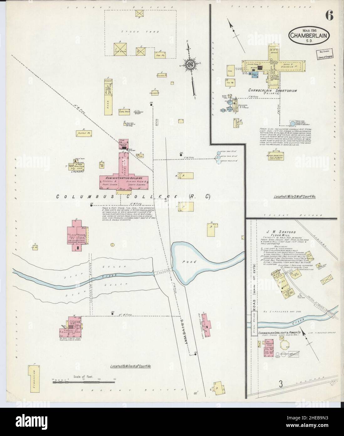 Chamberlain south dakota map hi-res stock photography and images - Alamy