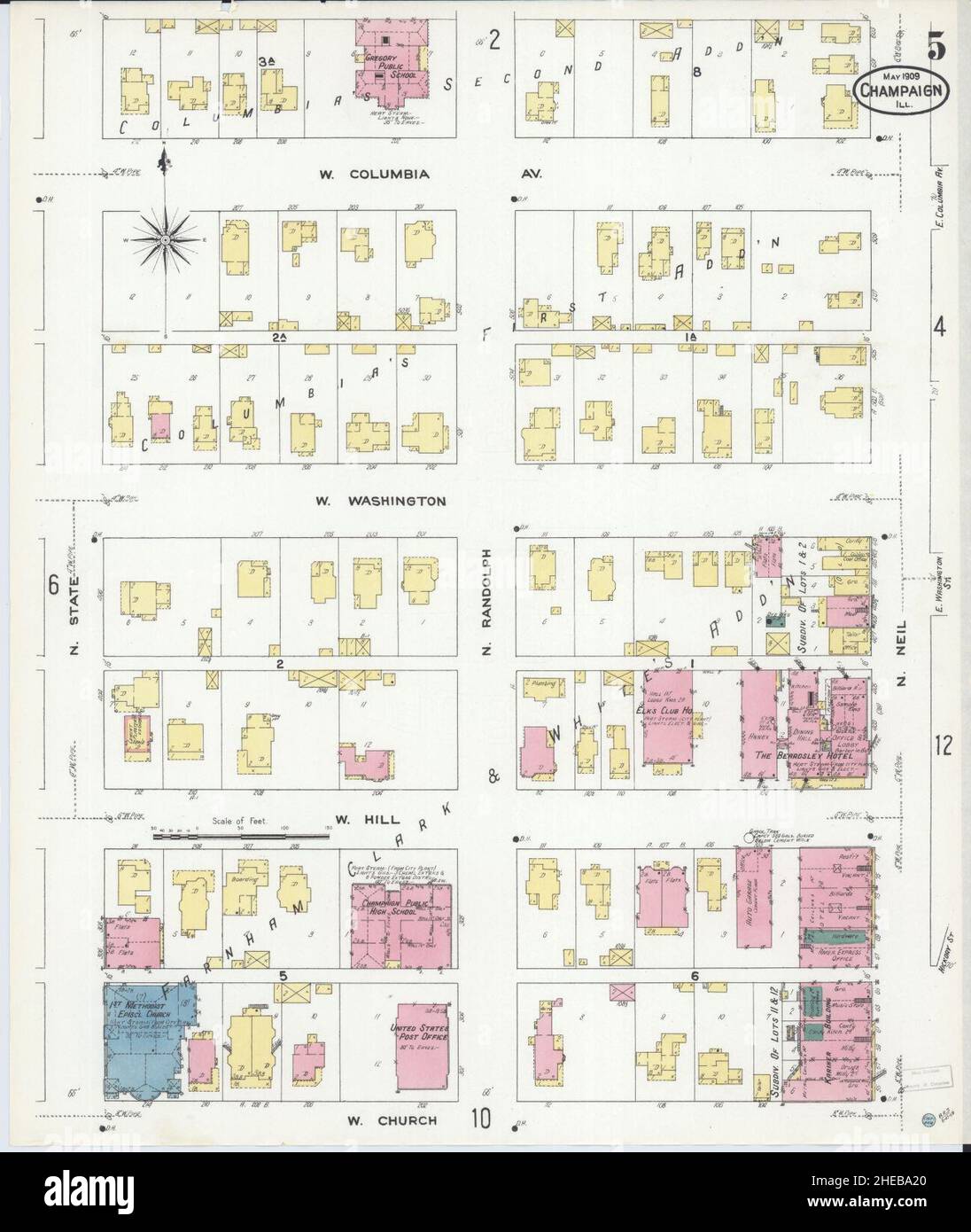 Sanborn Fire Insurance Map from Champaign, Champaign County, Illinois ...