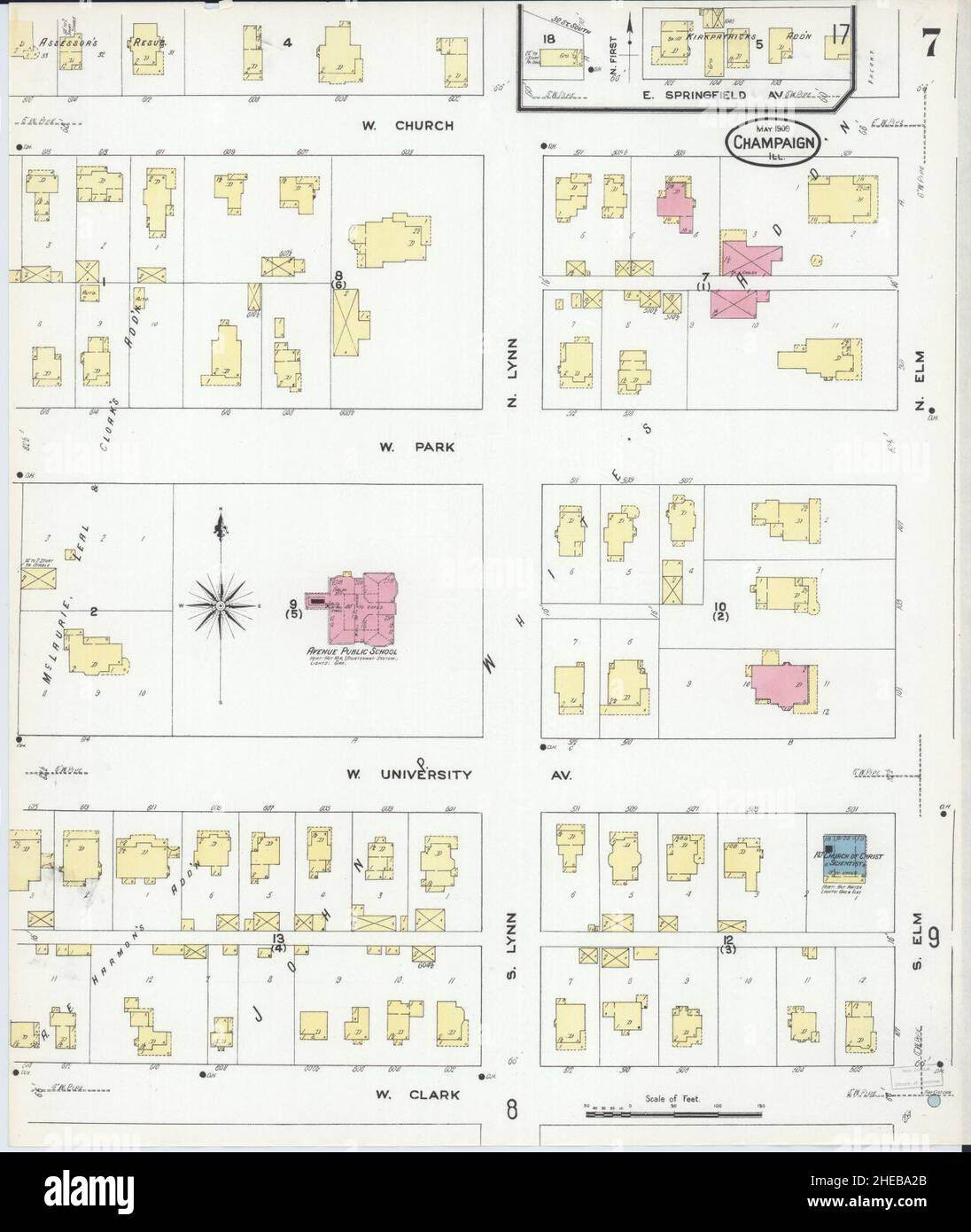 Sanborn Fire Insurance Map from Champaign, Champaign County, Illinois ...