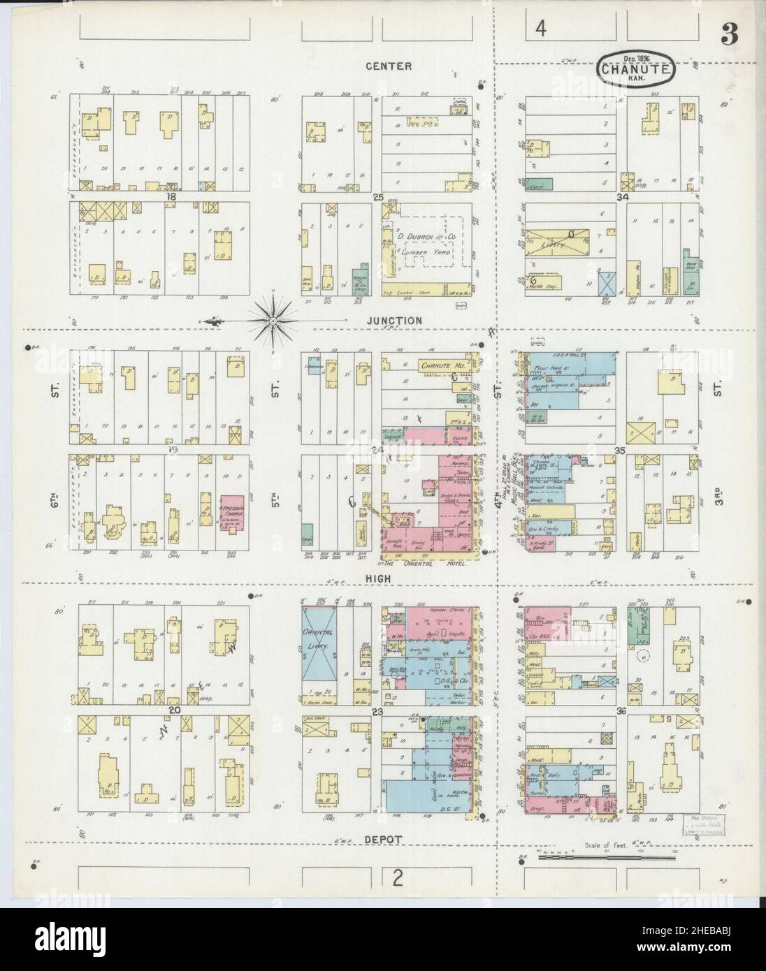 Chanute map hi-res stock photography and images - Alamy
