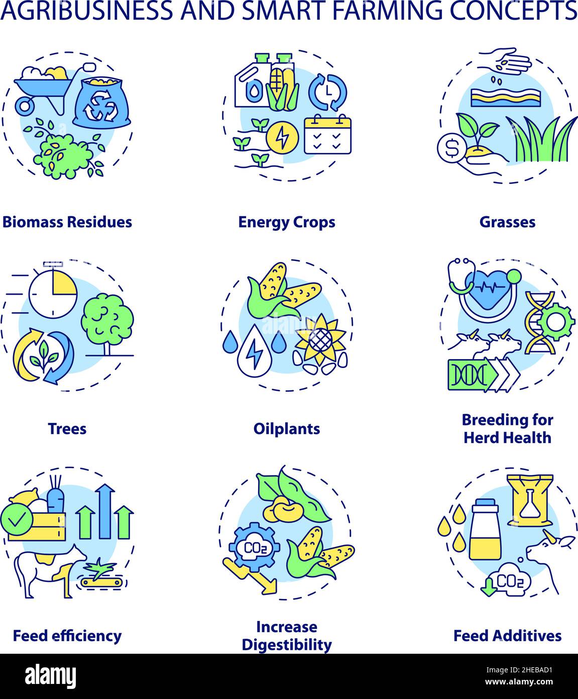 Agribusiness infographic icons hi-res stock photography and images - Alamy