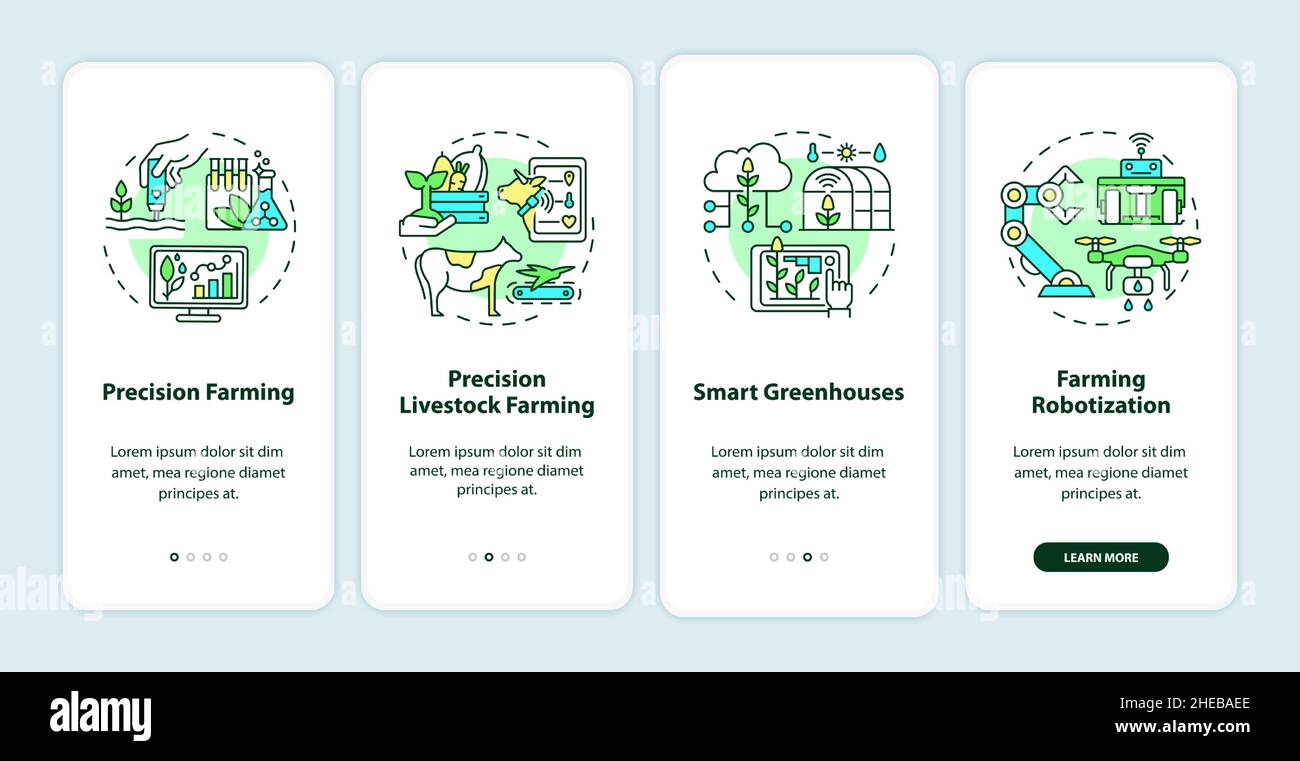 Smart Farming Onboarding Mobile App Screen Stock Vector Image And Art Alamy
