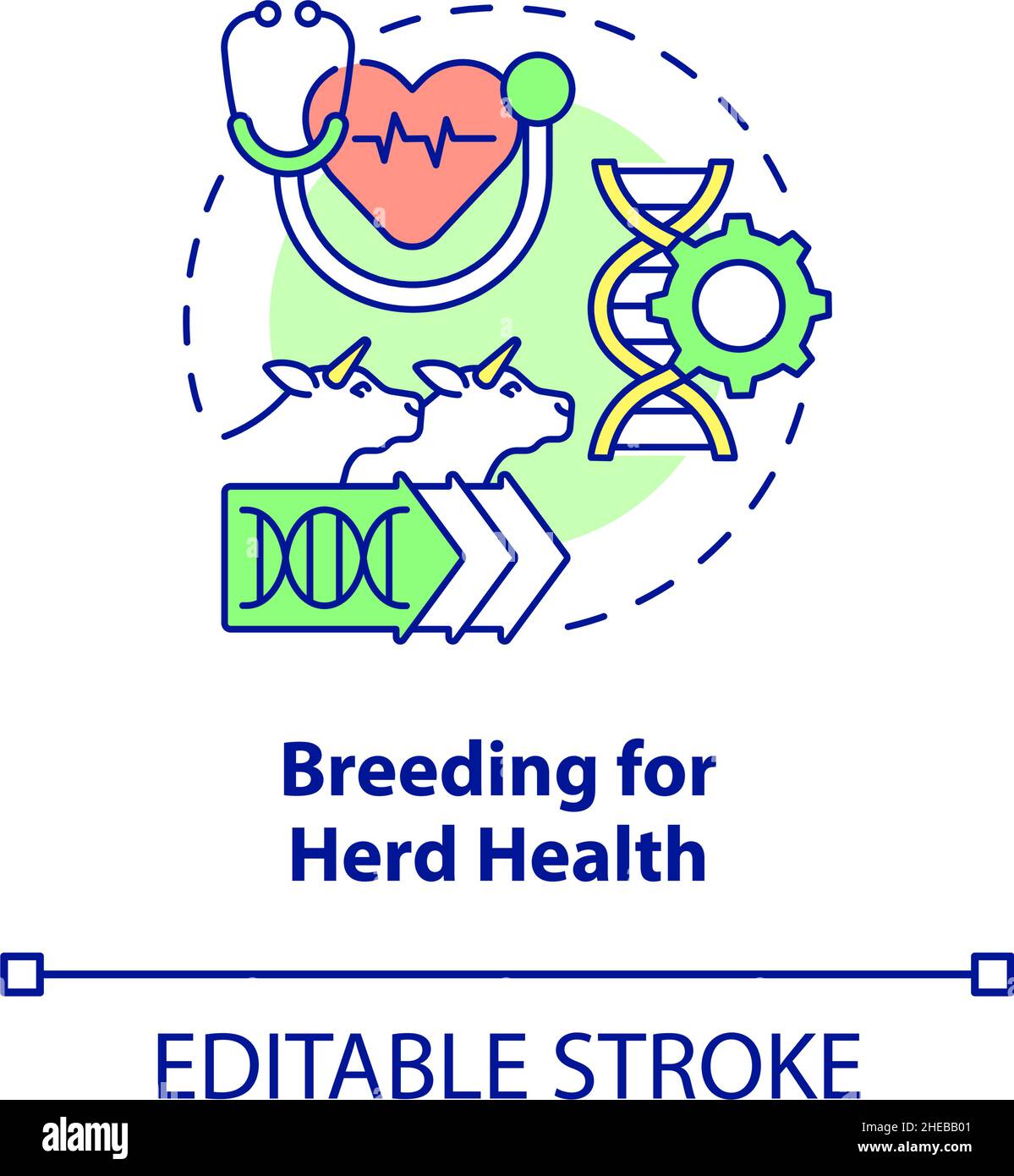 Breeding for herd health concept icon Stock Vector Image & Art - Alamy