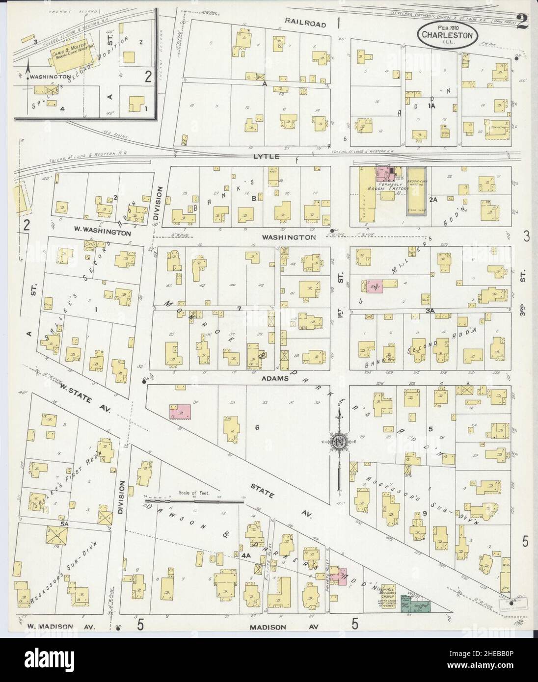 Coles county map hi-res stock photography and images - Alamy