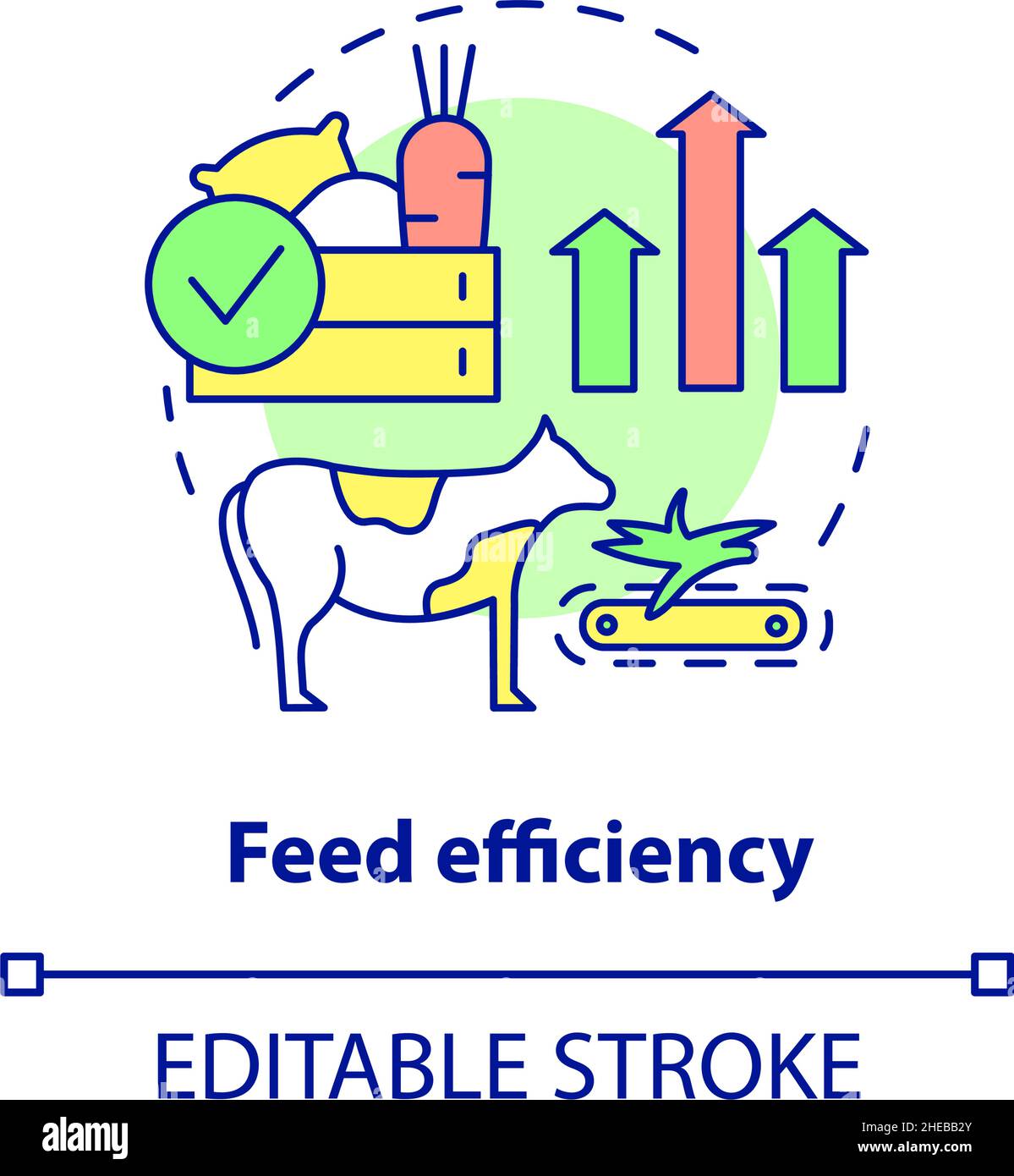 Feed efficiency concept icon Stock Vector Image & Art - Alamy