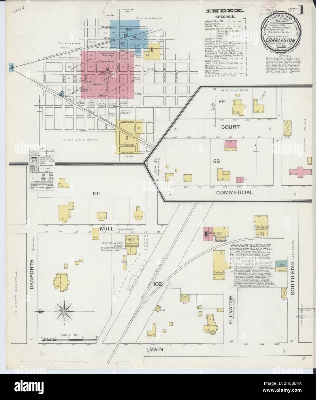 Map of charleston mississippi hi-res stock photography and images - Alamy