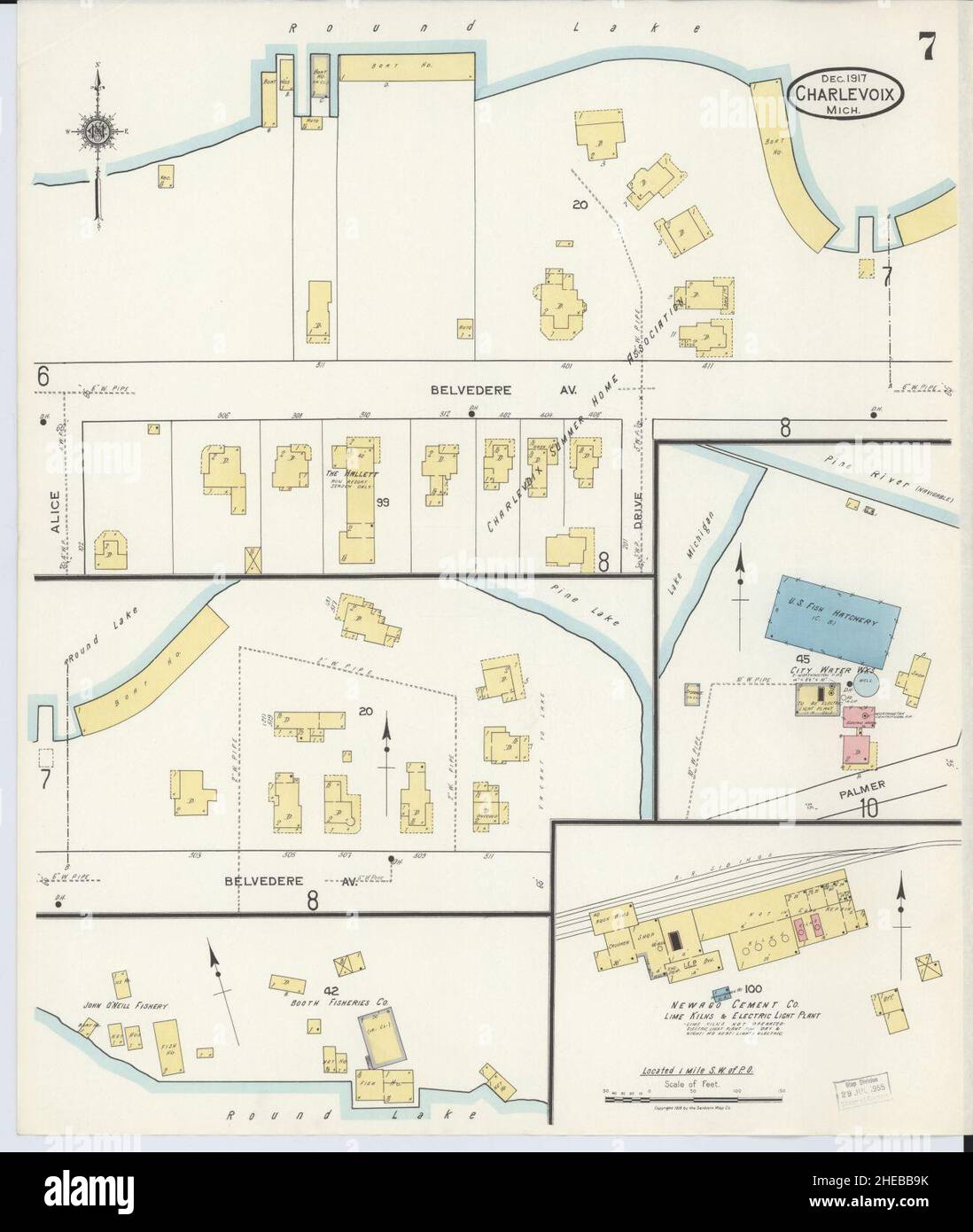 Charlevoix county map hi-res stock photography and images - Alamy
