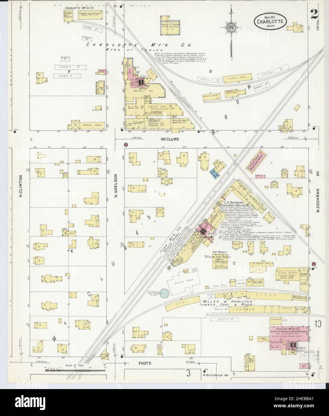 Charlotte michigan map hi-res stock photography and images - Alamy