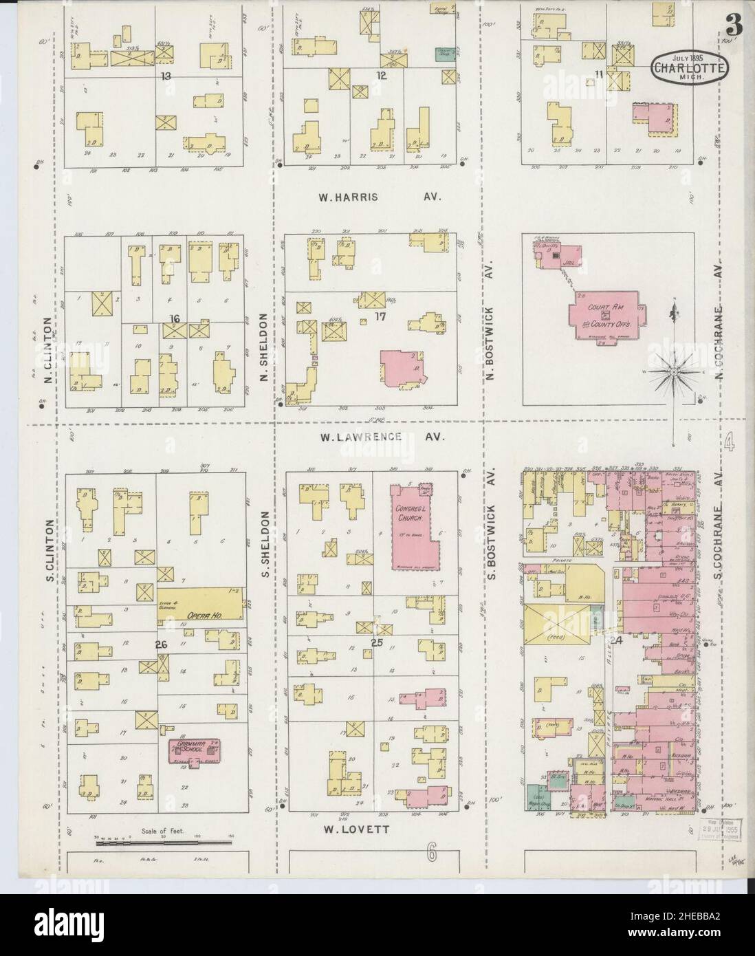 Charlotte michigan map hi-res stock photography and images - Alamy