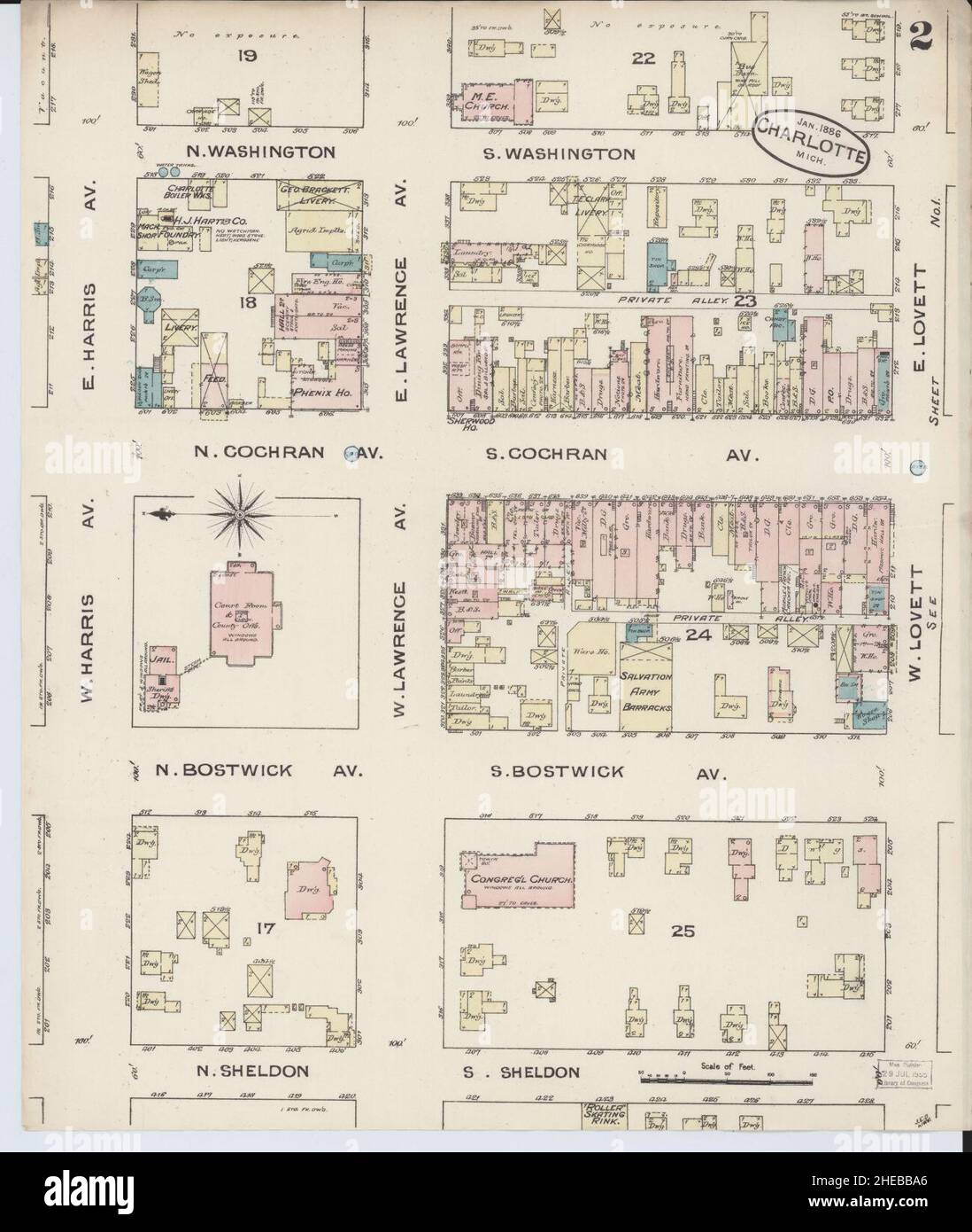 Charlotte michigan map hi-res stock photography and images - Alamy