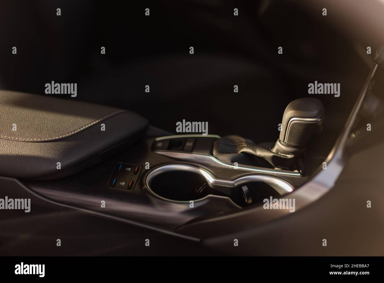 automatic gear parked inside modern vehicle car automobile Stock Photo ...