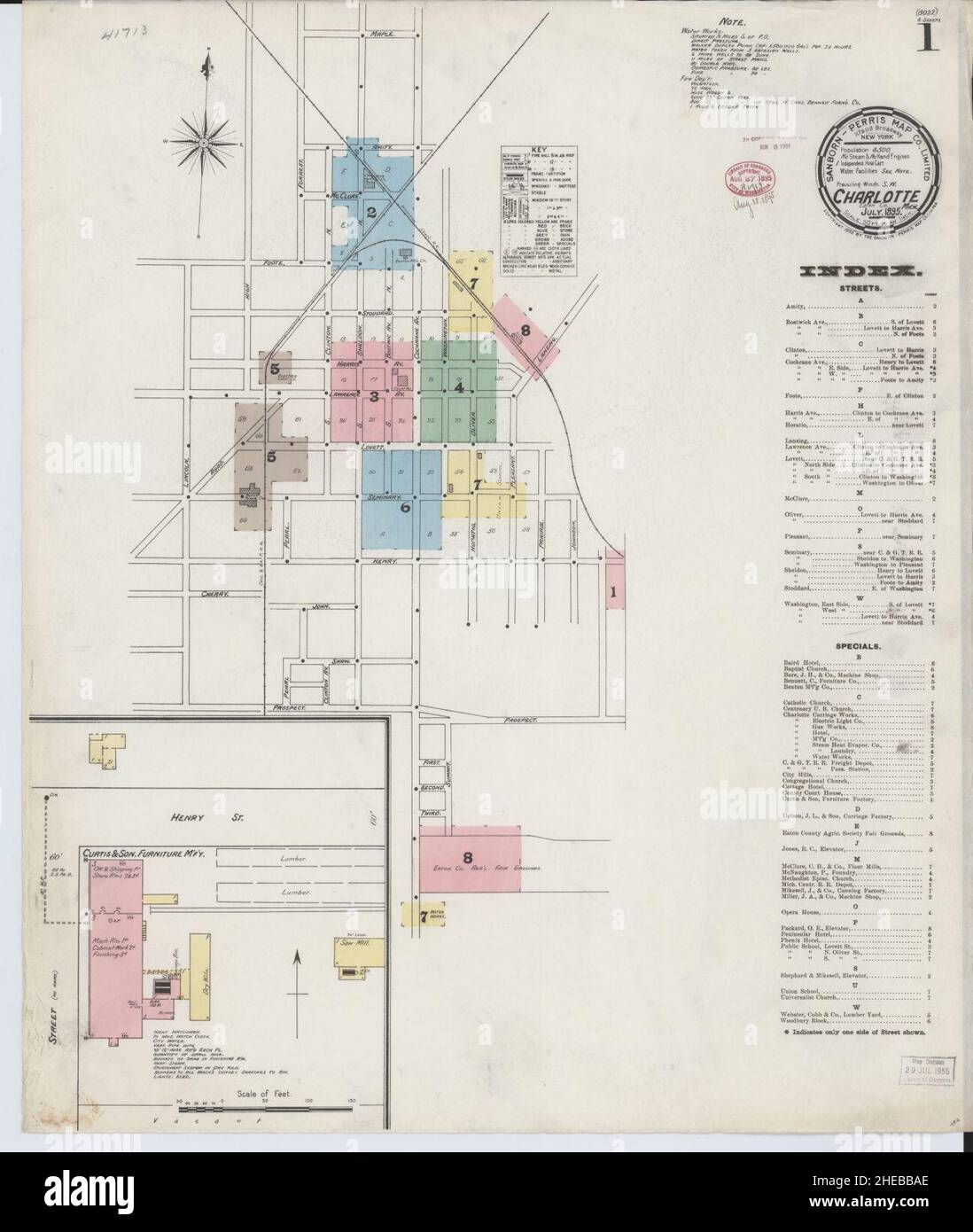 Charlotte michigan map hi-res stock photography and images - Alamy