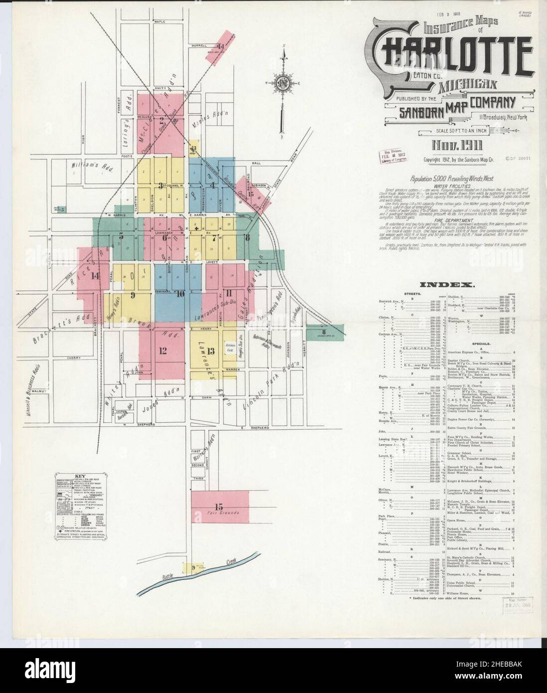Map of charlotte michigan hi-res stock photography and images - Alamy
