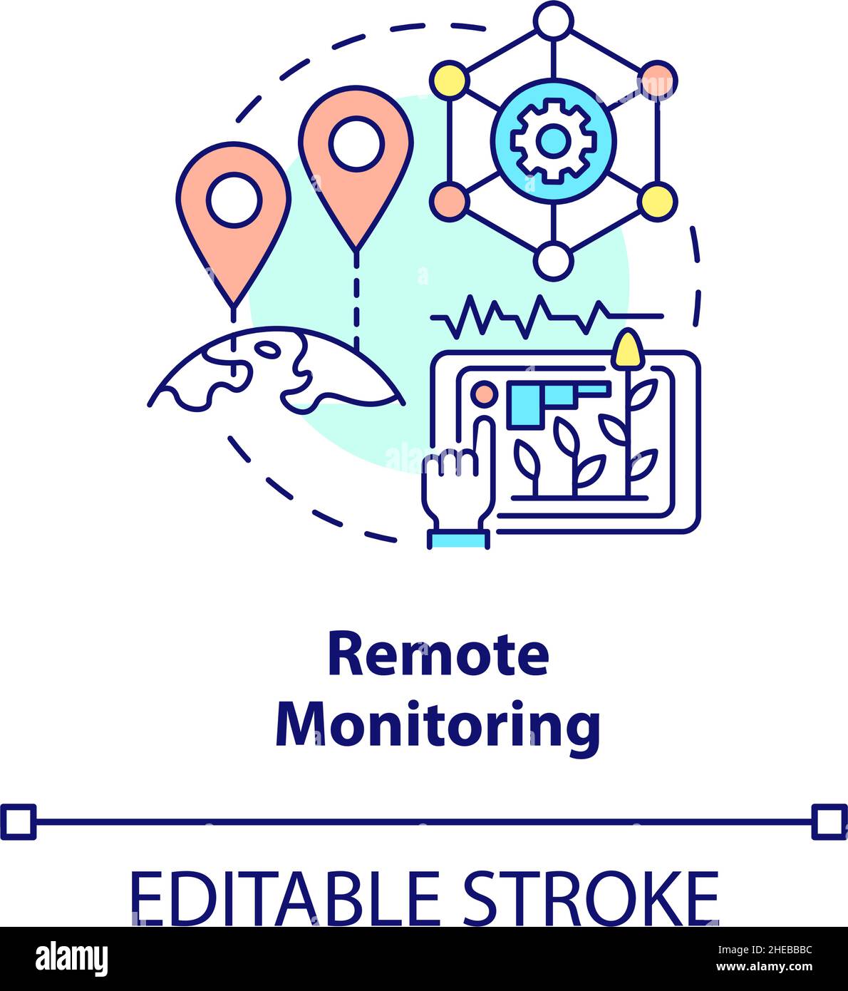 Remote monitoring Stock Vector Images - Alamy