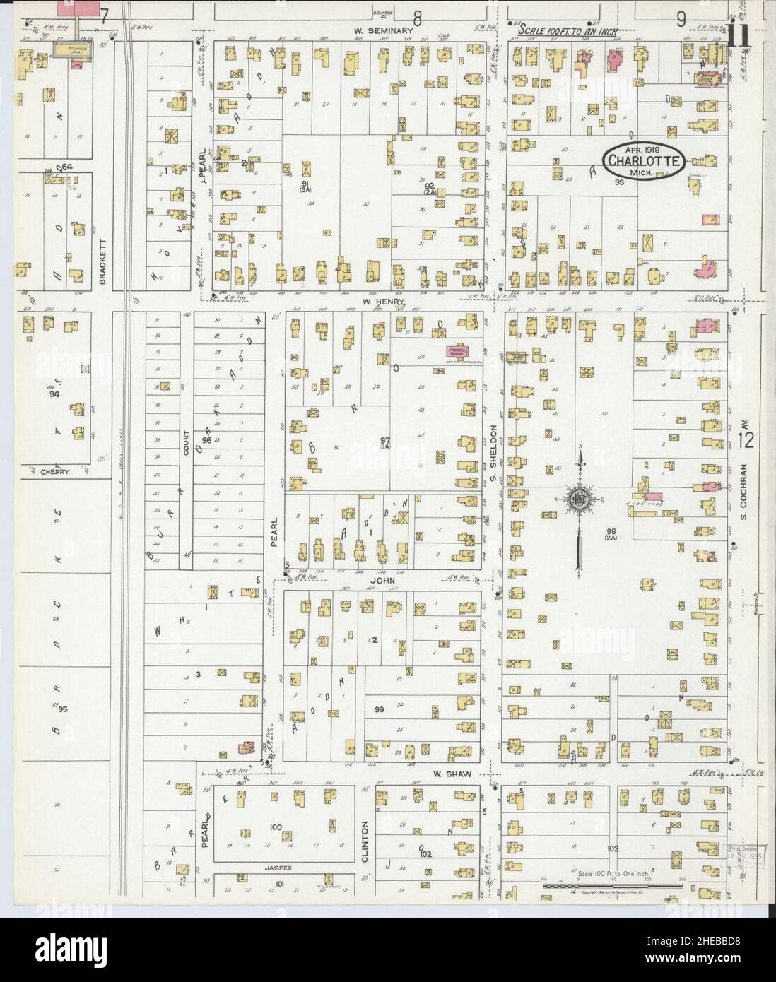 Charlotte michigan map hi-res stock photography and images - Alamy